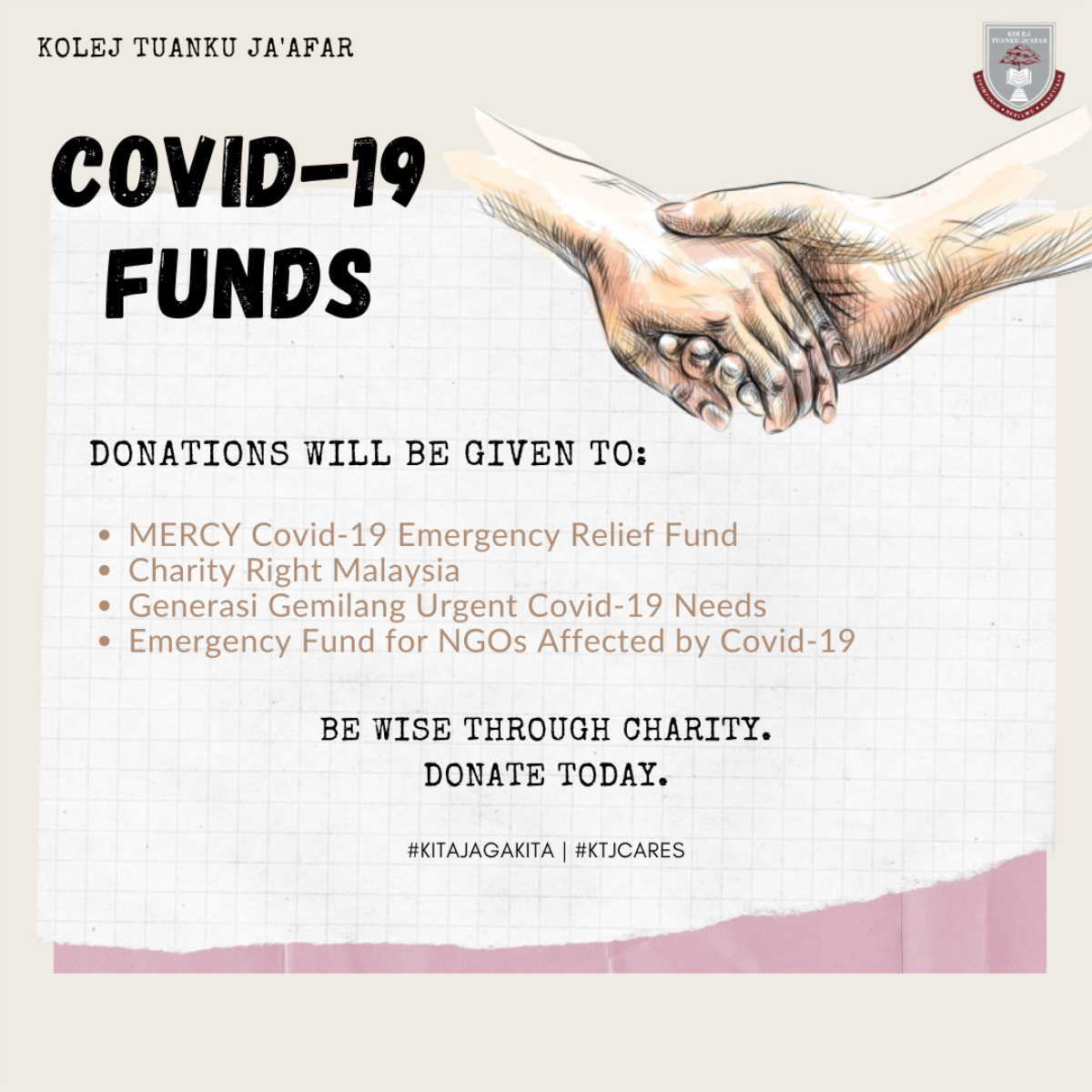 COVID-19 Relief Fund | News | Kolej Tuanku Ja'afar
